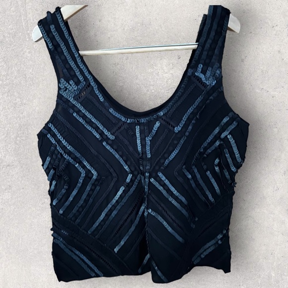 Parker | Tops | Parker Black Sequin Tank | Poshmark